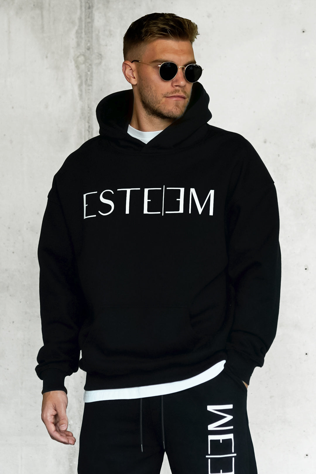Black Lettering Oversized Hoodie – ESTEEM Clothing